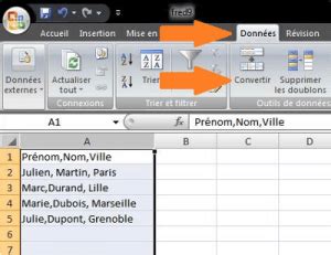 Csv Xls Excel Capture Ecran Fred
