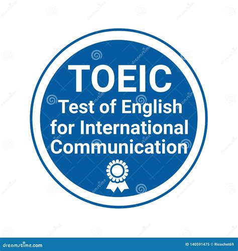Toeic Test Of English For International Communication Sign Stock