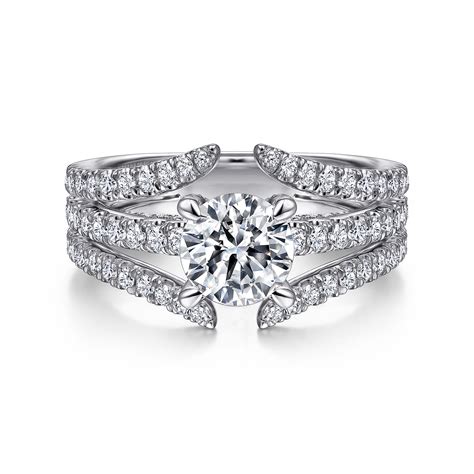 Round Free Form Ring In 14k White Gold Gabriel And Co Er15417r4w44jj