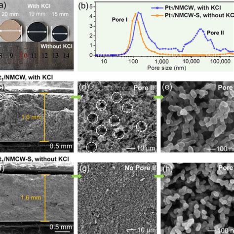A Photographs B Pore Size Distribution Curves Measured By Download Scientific Diagram