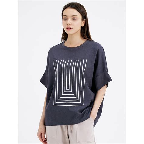 라온유니버스 Laon 라인포인트 가오리 카브라 소매 티셔츠4color