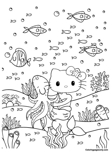 20 Hello Kitty Mermaid Coloring Pages Free Printable Pdf And Online
