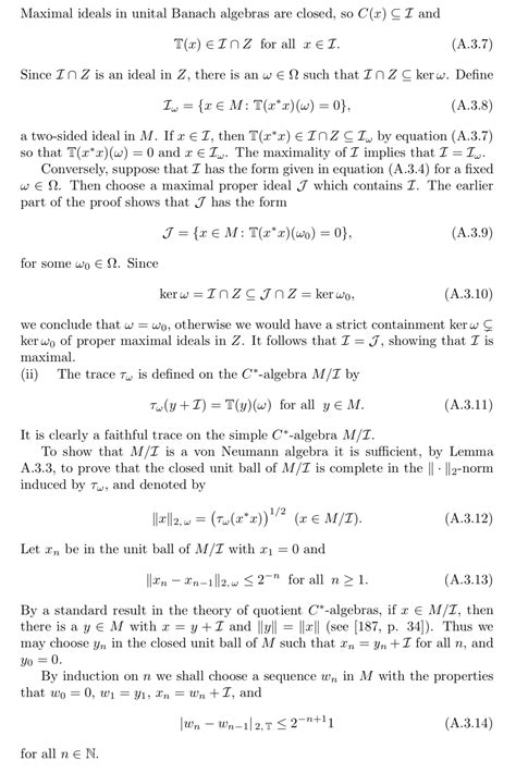 Functional Analysis Appendix To Finite Von Neumann Algebras And Masas