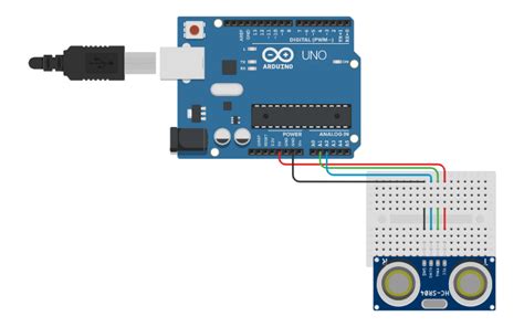 Circuit Design Incomplete Social Distancing Sensor Tinkercad