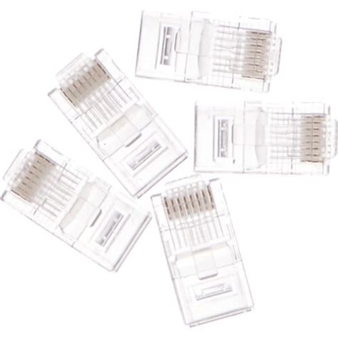 Коннектор Rj45 для витой пары разъём Rj 45 штекер Tp 8p8c Utp Cat5e Ripo 5 шт в упаковке 003