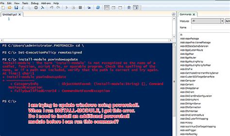 Error When Using Install Module Pswindowsupdate Command In Powershell