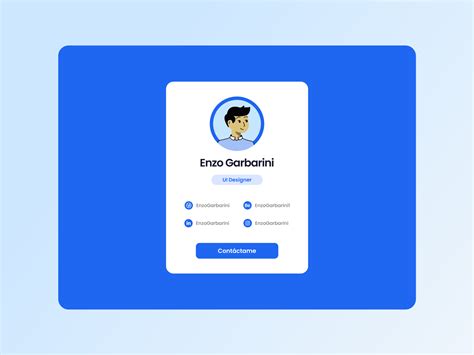 Contact Card By Enzo Garbarini On Dribbble