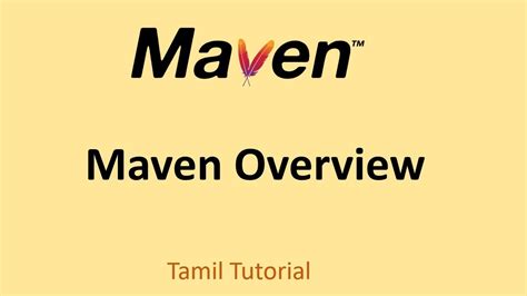 Maven Overview What Is Maven Tamil Tutorial Youtube