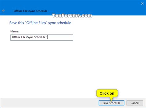 Edit Offline Files Sync Schedule In Windows Tutorials