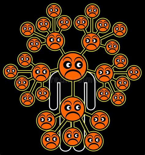 Negative Thinking Pattern Stock Illustration Illustration Of Hostile 160457932