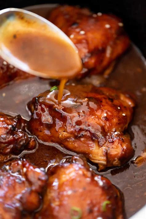 The Best Slow Cooker Honey Garlic Chicken Recipe Cafe Delites