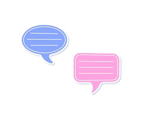 스티커 연설 거품 글머리 기호 저널 프레임 만화 스타일 핑크와 퍼플 요소에 고립 된 벡터 귀여운 테두리 프리미엄 벡터