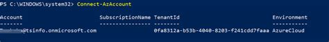 the term connect azaccount is not recognized as the name of a cmdlet