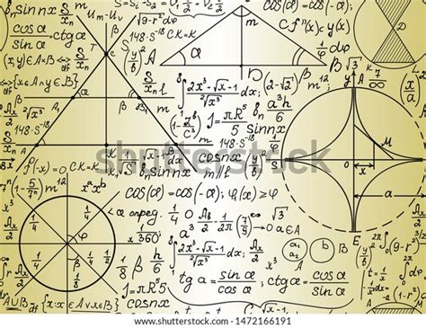 Math Vector Seamless Texture Handwritten Algebra Stock Vector Royalty Free