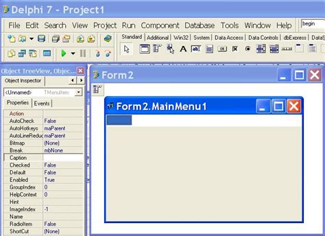 Компонент Delphi MainMenu