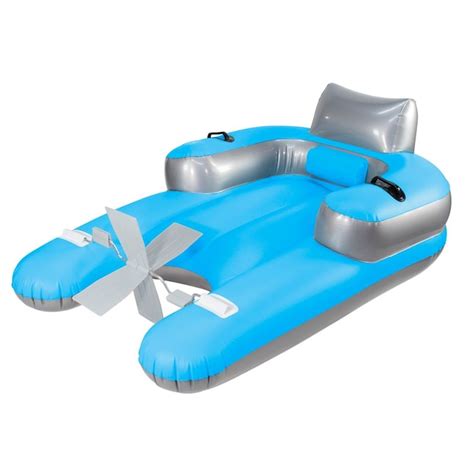 Poolcandy 60 In X 27 In 1 Seat Blue Inflatable Ride On In The Pool Toys