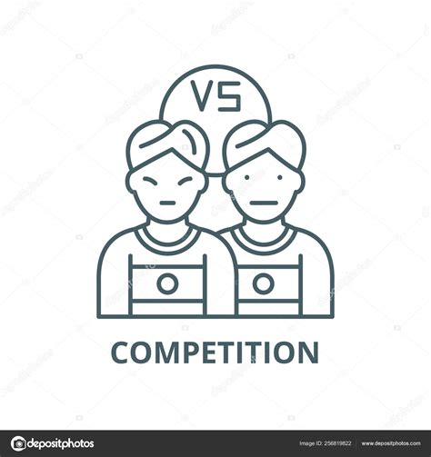 Competition Line Icon Vector Competition Outline Sign Concept Symbol