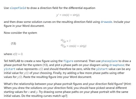 Use Slopefield To Draw A Direction Field For The Chegg
