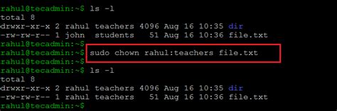 Chown Befehl In Linux Mit Beispielen Ilinuxgeek