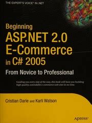 Beginning ASP NET E Commerce In C From Novice To Professional Darie Cristian