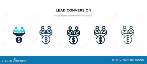 Lead Conversion Icon In Different Style Vector Illustration Two