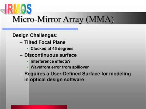 PPT Innovative Optical Design For Infrared Spectrometer At Space Telescope Science Institute