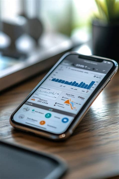Smartphone Displaying Fitness Tracking App Interface Screen Shows