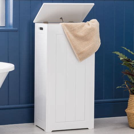 Clovelly White Laundry Hamper With Lid