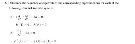 Solved 6 Determine The Sequence Of Eigenvalues And