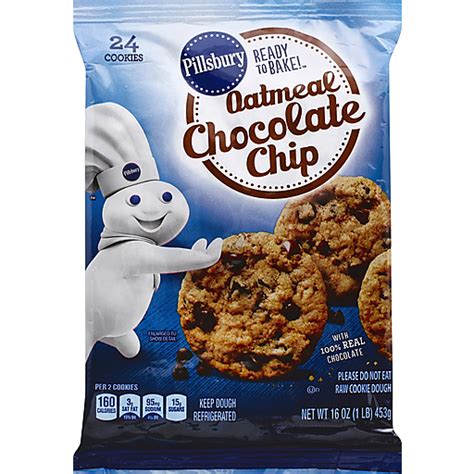 Pillsbury Cookie Dough Oatmeal Chocolate Chip 16 Oz Cookies Price
