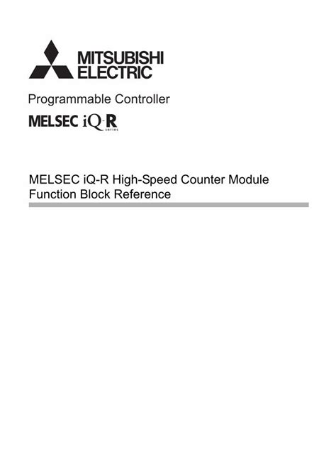 PDF MELSEC IQ R High Speed Counter Module Function Block DOKUMEN TIPS