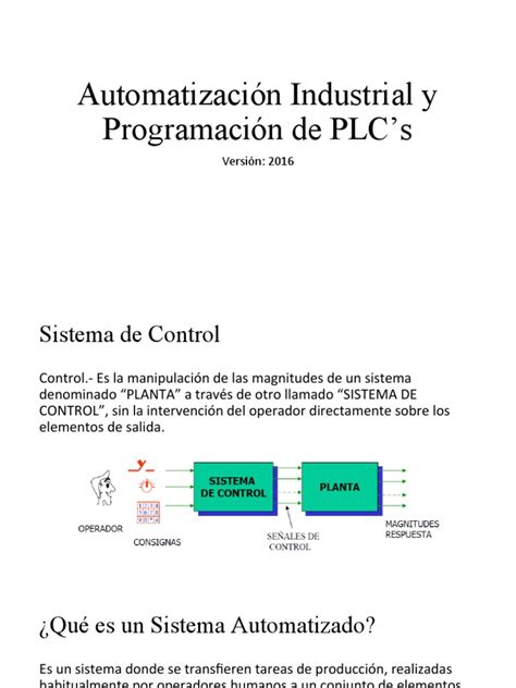 Automatización Industrial Y Programación De Plcs Pdf Controlador