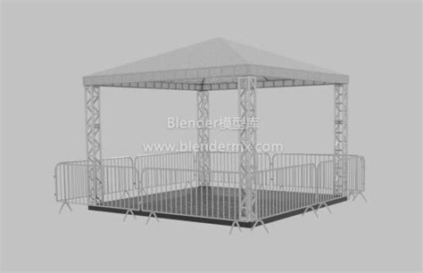 Blender 围栏桁架帐篷3d模型素材资源下载 Blender模型库