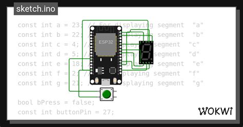 Seven Segment Display With Arduino Wokwi Esp32 Stm32