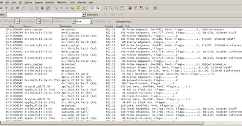 Wlan Packet Capture Frame Colorization In Wireshark
