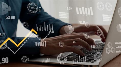 Premium Photo Businessman Uses Capable Laptop Computer To Analyze