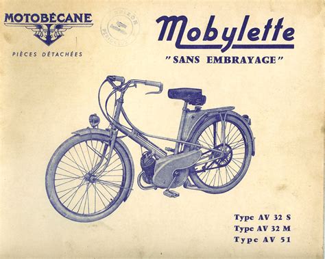 Mobylette Motobecane Moped Av32 S 32 M 51 Spare Parts Manual In Fr