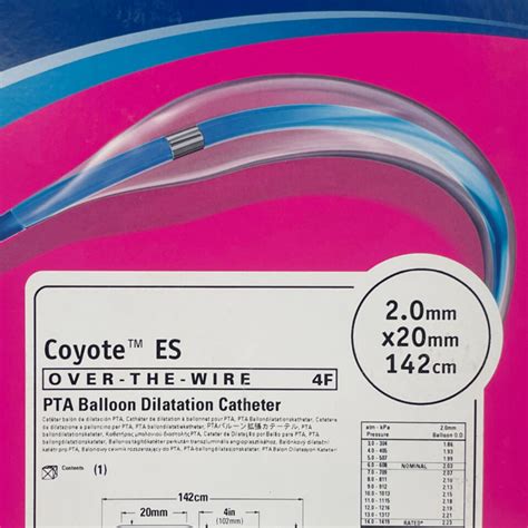 New Boston Scientific Ref 3913420201 Coyote™ Es Over The Wire 4f Pta