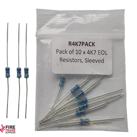 Resistor Pack Haes 4k7 Eol Resistor Pack 10 Fire Trade Supplies