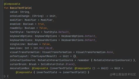 自定义 Compose 的 Textfield，实现各种酷炫的文本框效果如果我们在 Compose 中想要实现自定义的文 掘金