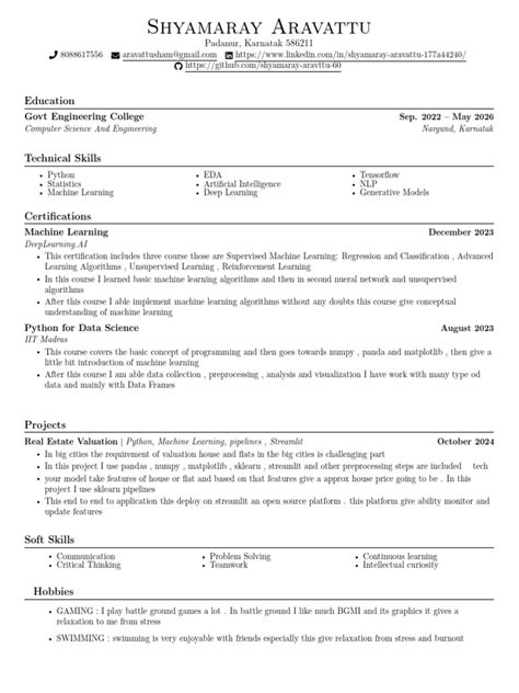 Jake S Resume Anonymous Pdf Machine Learning Artificial Intelligence