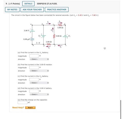 Solved The Circuit In The Figure Below Has Been Connected