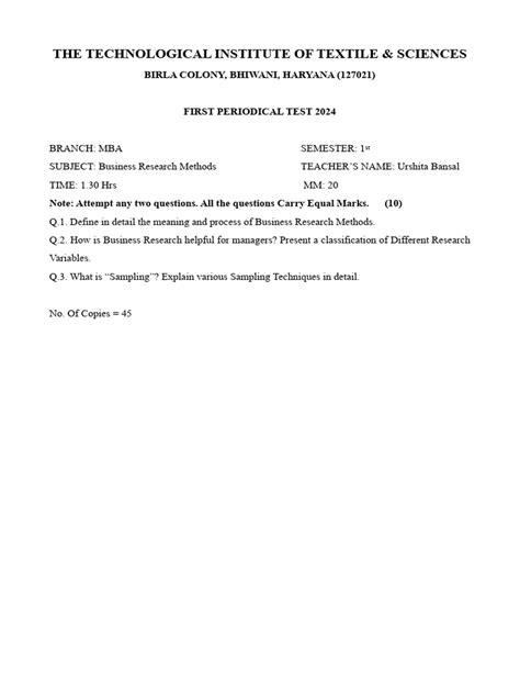 Mba Business Research Methods Pdf