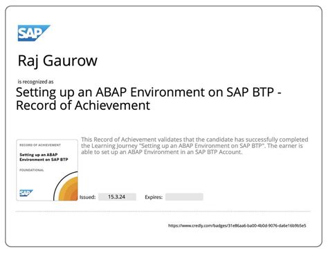 Raj Gaurow On Linkedin Abap Abaponhana Abapcloud Sapbtp S4hanacloud Ibmskillsbuild