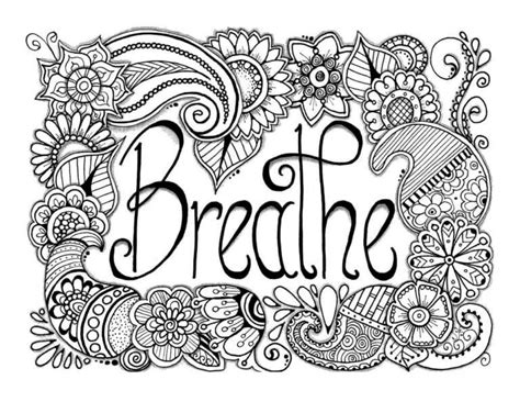 Breathe Relaxing Coloring Page Download Print Or Color Online For Free