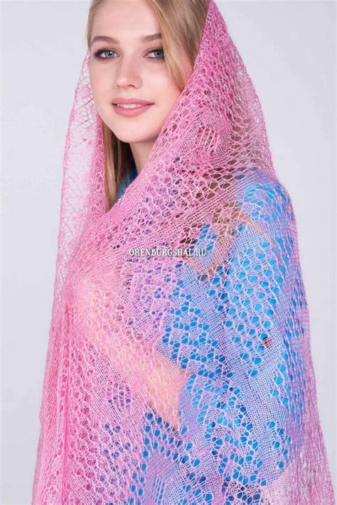 "Нежная роза": купить паутинку розового цвета - Оренбургшаль | Crochet ...