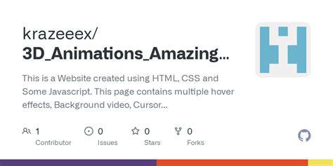 Github Krazeeex3danimationsamazinglandingpage This Is A Website