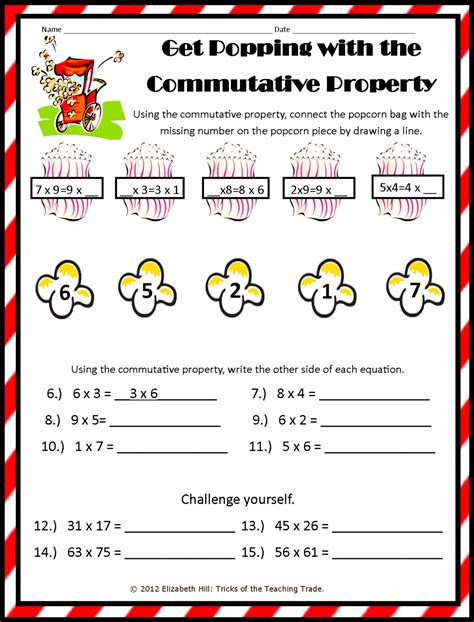 Addition Properties Worksheet Printable Word Searches