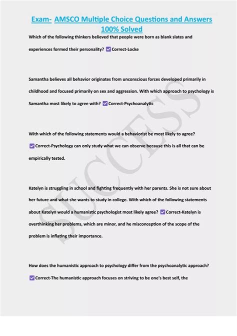 Exam AMSCO Multiple Choice Questions And Answers Solved APUSH AMSCO Stuvia US