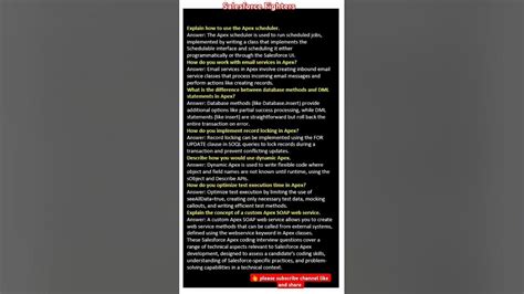 salesforce apex interview questions and answers interview